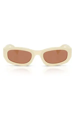 Miu Miu Irregular Sunglasses - Milk/brown