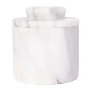 ARTIFACTS TRADING COMPANY™ Artifacts Trading Company White Marble Butter Keeper - White Matte
