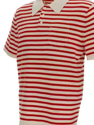 A.p.c. Striped Polo Shirt - Neutrals