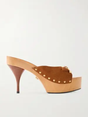 Versace Opera Bow Embellished Clogs