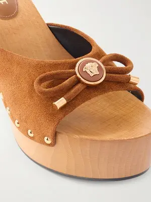 Versace Opera Bow Embellished Clogs