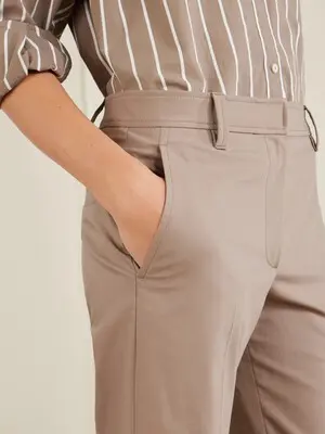 Brunello Cucinelli Cropped Slim-leg Stretch-cotton Trousers