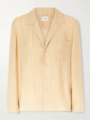 Saint Laurent Striped Silk-jacquard Shirt
