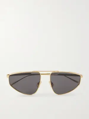 Bottega Veneta Ribbon Aviator-style Sunglasses - Gold