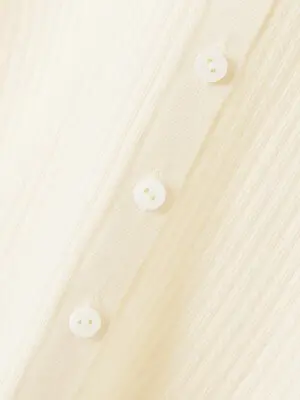 LISA YANG Agata Ribbed Cashmere Cardigan - Neutrals
