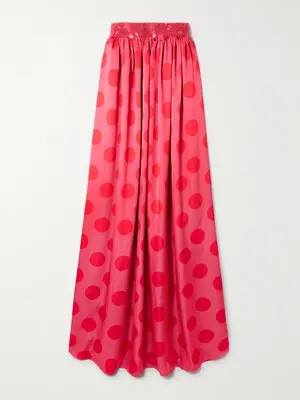 DIMA AYAD Strapless Polka Dot Embellished Gown