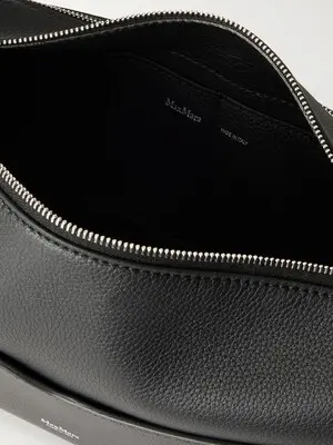 Max Mara Skippers Textured-leather Shoulder Bag - Black