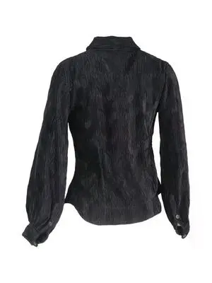 GANNI Pleated Button-down Blouse