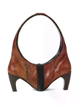 EDEN TAN Heel-detail Leather Tote Bag