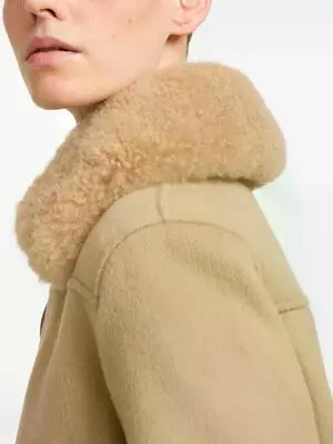 YVES SALOMON Lambswool-collar Bomber Jacket