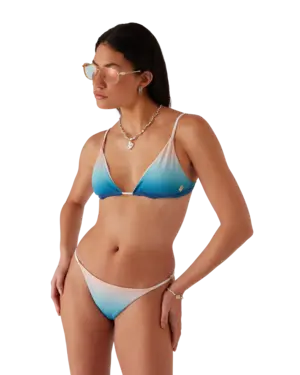 Casablanca Gradient Printed Bikini Bottom - Blue