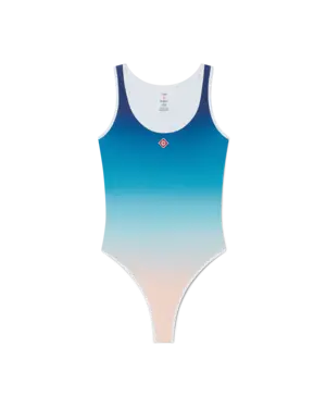 Casablanca Gradient Printed Swimsuit - Blue