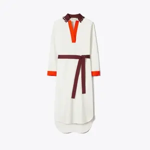 Tory Burch Belted Cotton Tunic - White