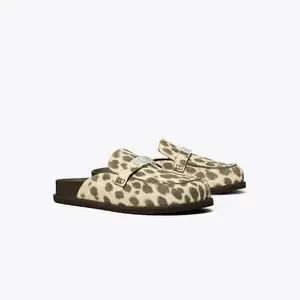Dark Brown Leopard Print Slippers
