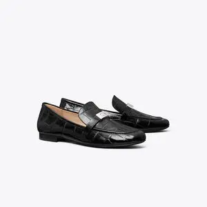 Tory Burch Lee Lee Croc-embossed Leather Loafer