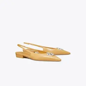 Tory Burch Eleanor Slingback Flat - Honeycomb Tan