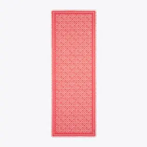 Tory Burch T Monogram Floral Oblong Scarf - Red T Monogram