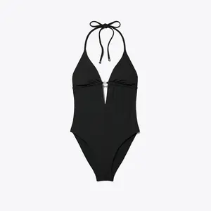 Tory Burch Halterneck One-piece Swimsuit - Black