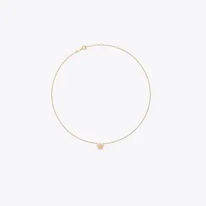 Tory Burch Forget Me Not Star Pendant Necklace - Tory Gold/pink Snow
