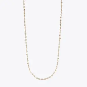 Tory Burch Long Pearl Necklace - Light Brass/pearl