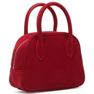 DUNST Suede Boston Handheld Bag - Red