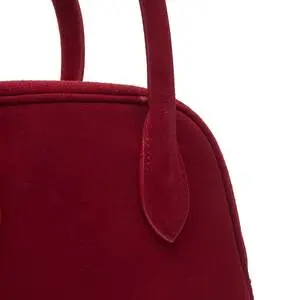 DUNST Suede Boston Handheld Bag - Red