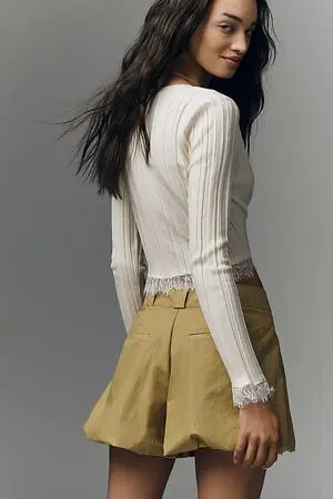 Anthropologie Bubble-hem Utility Shorts