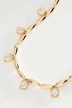Anthropologie Crystal Halo Necklace - Clear