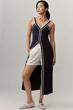Maeve Button-front V-neck Top