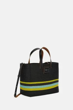 Plan C Small Raffia Tote - Multicolor
