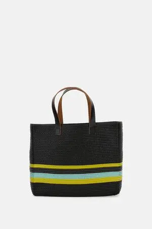 Plan C Small Raffia Tote - Multicolor
