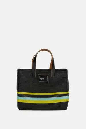 Plan C Small Raffia Tote - Multicolor