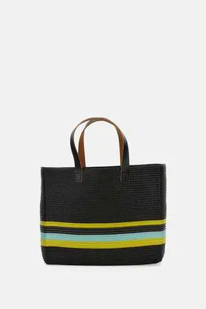 Plan C Small Raffia Tote - Multicolor