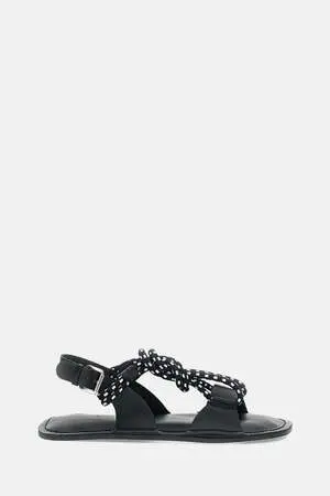 Plan C Sandals With Cord - Nero