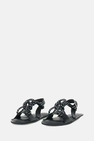 Plan C Sandals With Cord - Nero