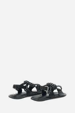 Plan C Sandals With Cord - Nero