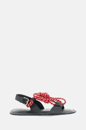 Plan C Sandals With Cord Detail - Black
