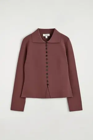 Cos Waisted Milano-knit Cardigan