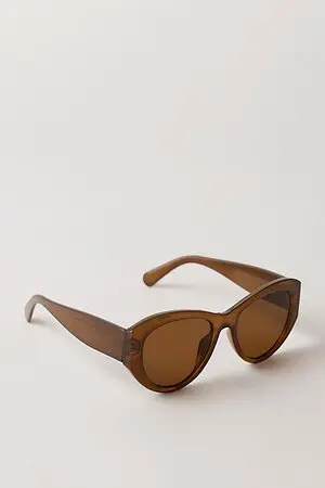 Free People Eden Cat Eye Sunglasses - Tort/chocolate