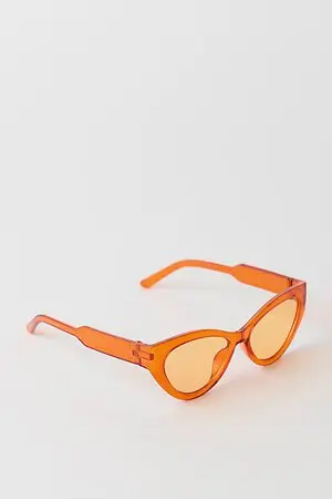 Free People Cat Eye Sunglasses - Crystal Tangerine Crush