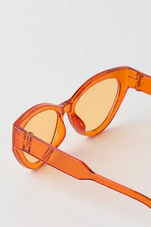 Free People Cat Eye Sunglasses - Crystal Tangerine Crush