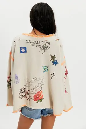 MAGNOLIA PEARL Painting Clouds Hermosa Sweatshirt - White