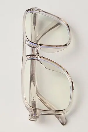 Free People Lume Blue Light Aviator Glasses - Clear
