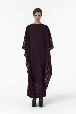 LEEM Laser-cut Kaftan - Purple