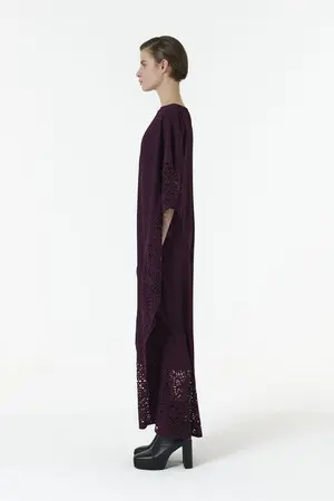 LEEM Laser-cut Kaftan - Purple
