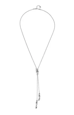 UNODE50 Plated Chain Necklace With Three Figures - Silver