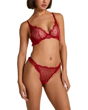 Hunkemoller Cordelie Highleg Thong - Chili Pepper