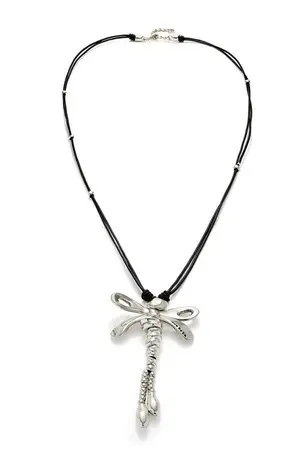 UNODE50 Dragonfly Pendant Necklace - Silver