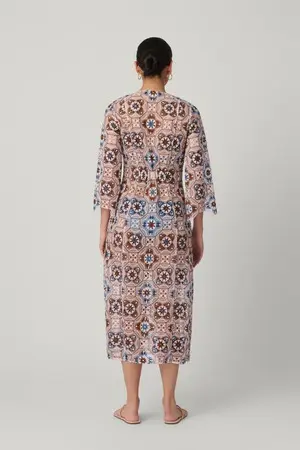 Shoshanna Cannes Medallion Crochet Maxi Cover-up