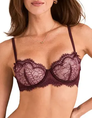 ADORE ME Karah Push Up Balconette Bra - Dark Purple
